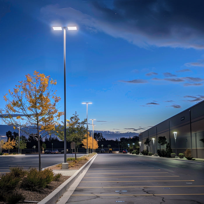 Hybrid Street Light Setup In Parking Lot – Automaxx