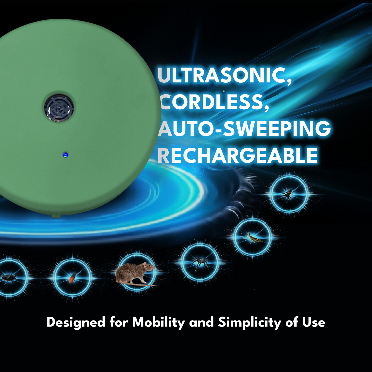 Digimax Portable Ultrasonic Auto-Sweeping Repeller 3PCs – Automaxx